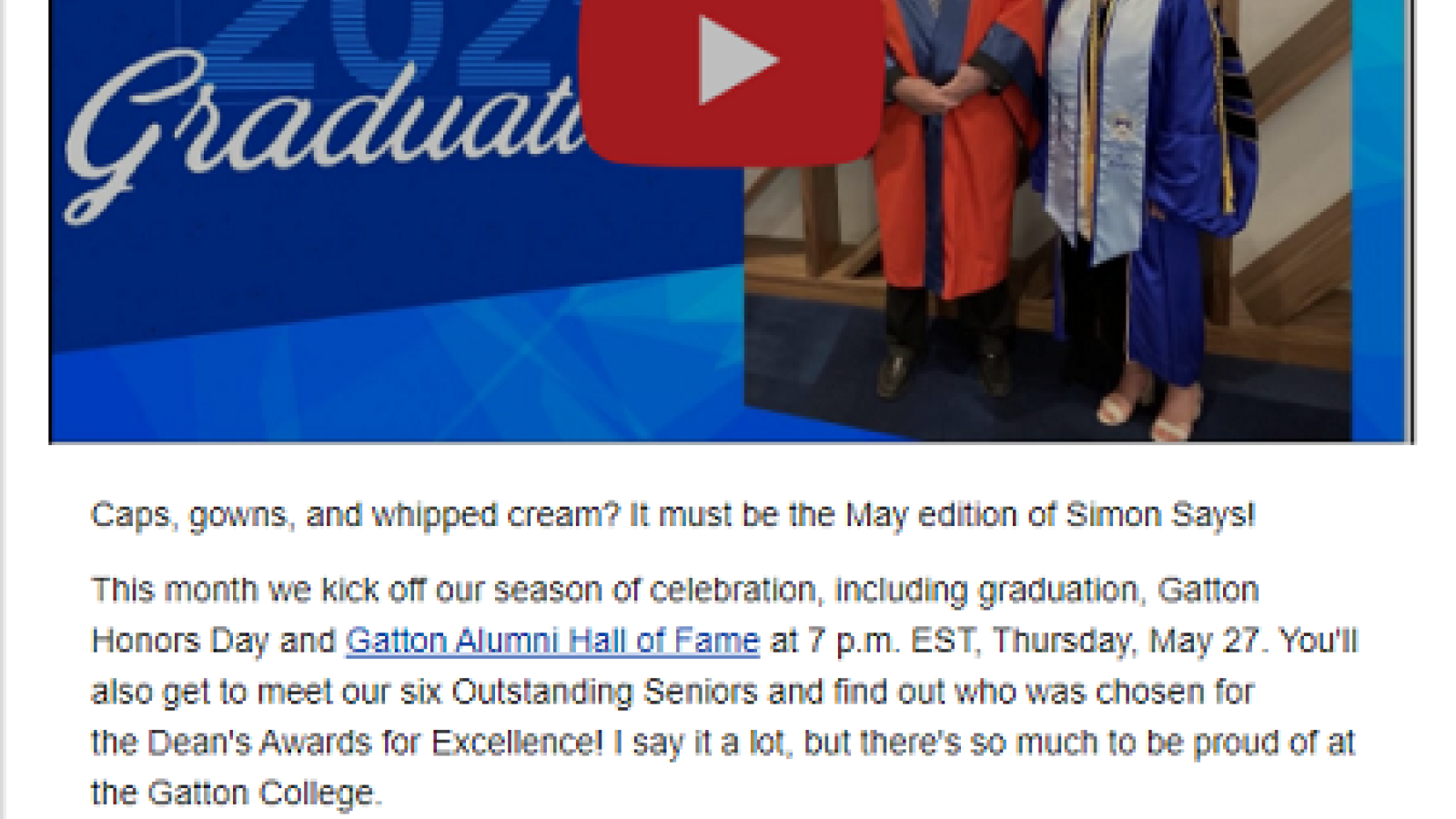 May 2021 | Gatton College of Business and Economics