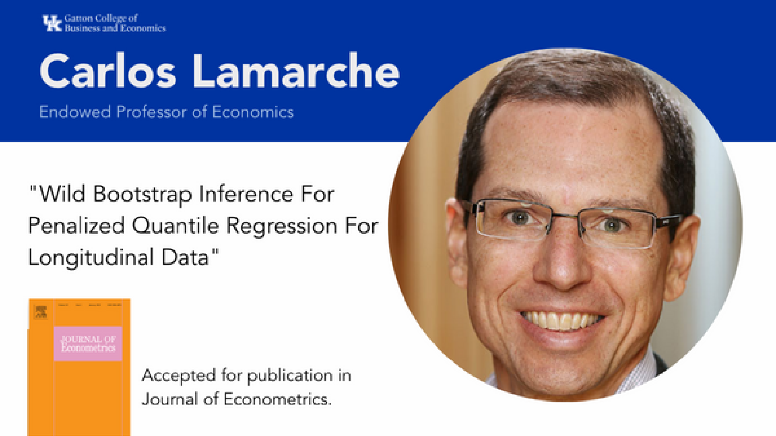 Carlos Lamarche paper accepted for publication in Journal of ...
