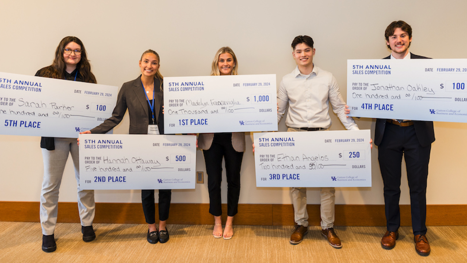Fifth Annual Sales Competition a Success! | Gatton College of Business ...